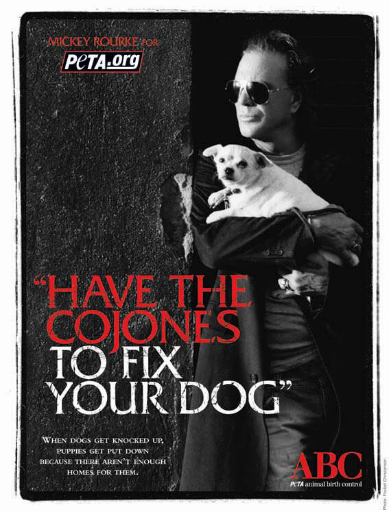 Mickey Rourke: Have the Cojones to Fix Your Dog | PETA