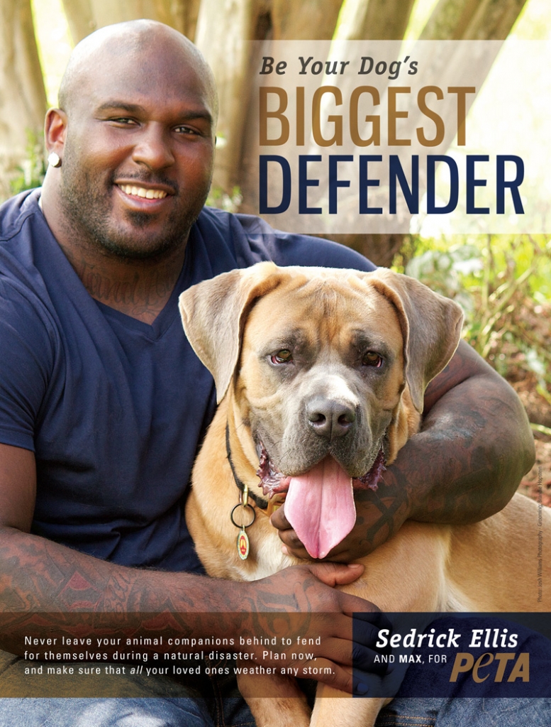 Saints Player Sedrick Ellis Says, 'Be Your Dog's Biggest Defender' | PETA