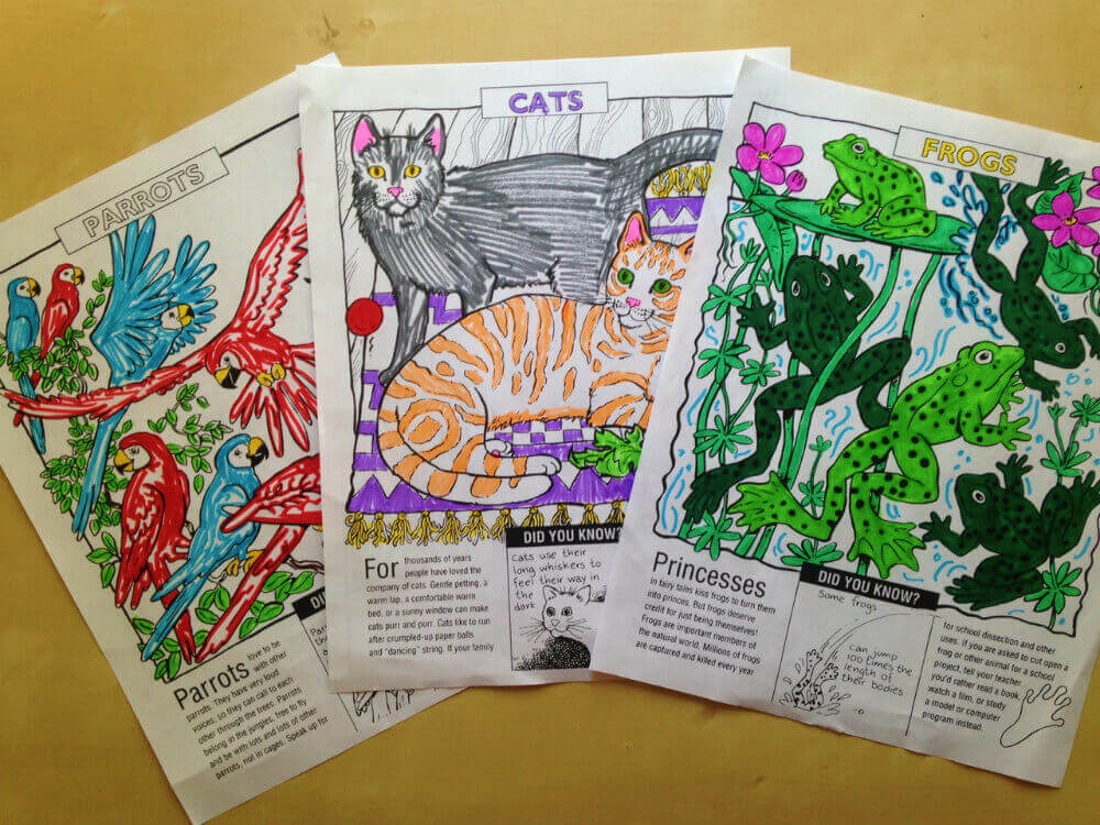 animal safety coloring pages