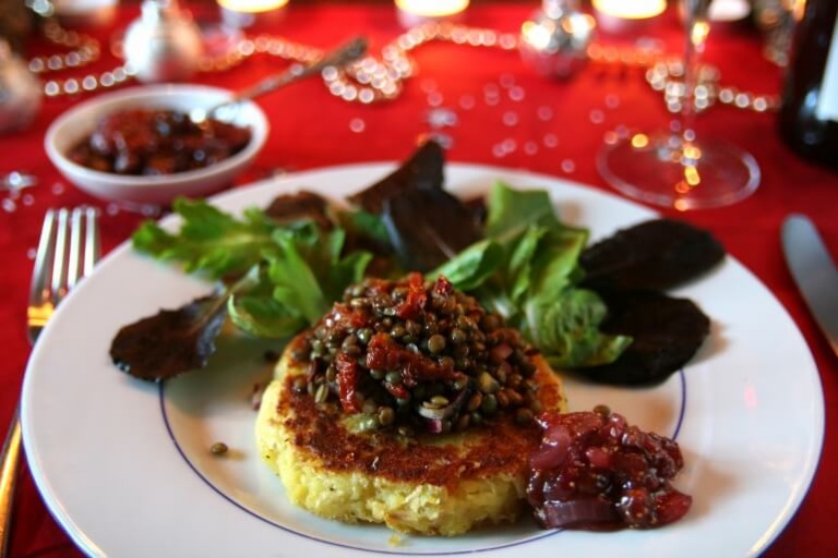 Root-Vegetable Fritters with Green Lentils and Fig Chutney (Gluten-Free ...