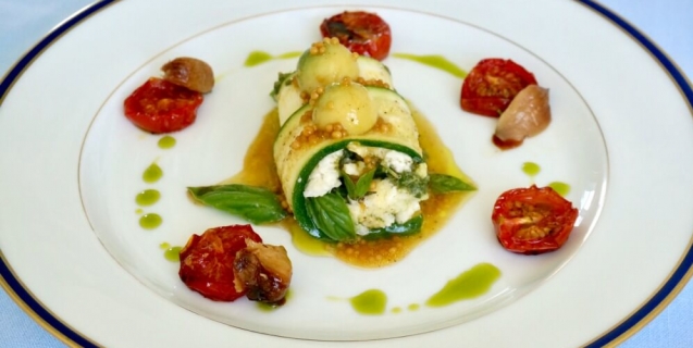 Zucchini Roulade with Pesto and Maple Mustard Dressing | PETA