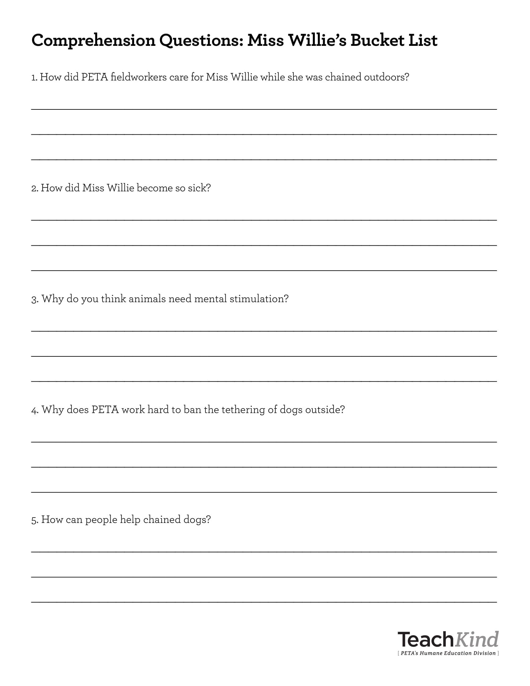 TeachKind Rescue Stories: Miss Willie’s Bucket List | PETA