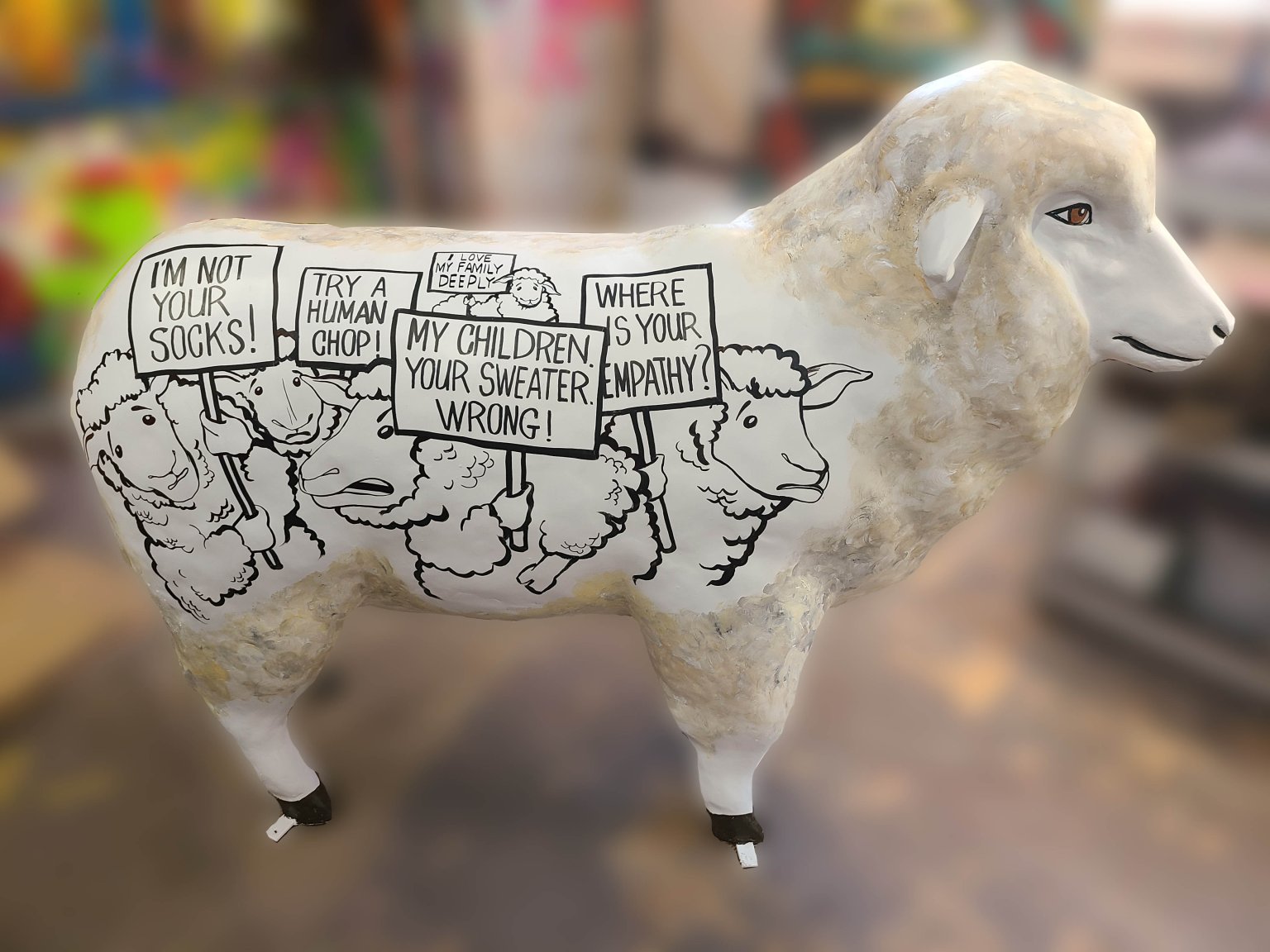 PETA to Unveil ‘E(n)d Shearin’’ Sheep Statue At City Hall Annex After ...