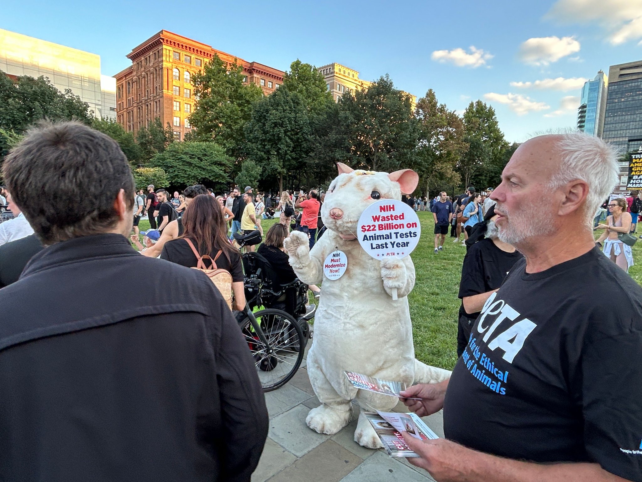 PETA Crashes the Trump-Harris Debate in Philadelphia | Photos