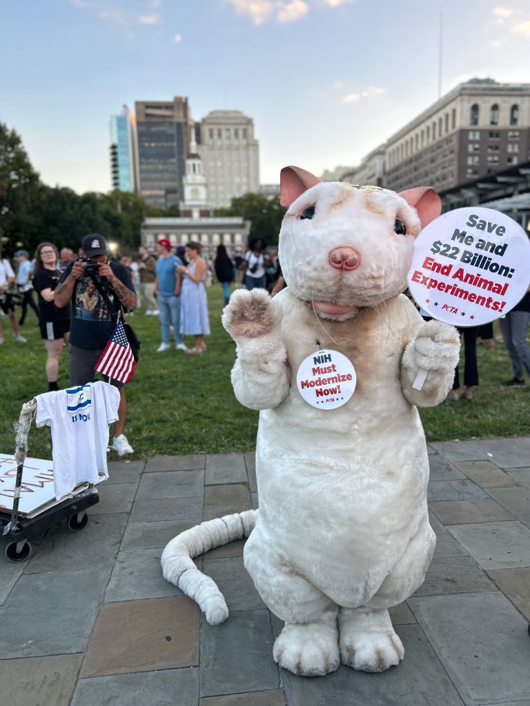 PETA Crashes the Trump-Harris Debate in Philadelphia | Photos