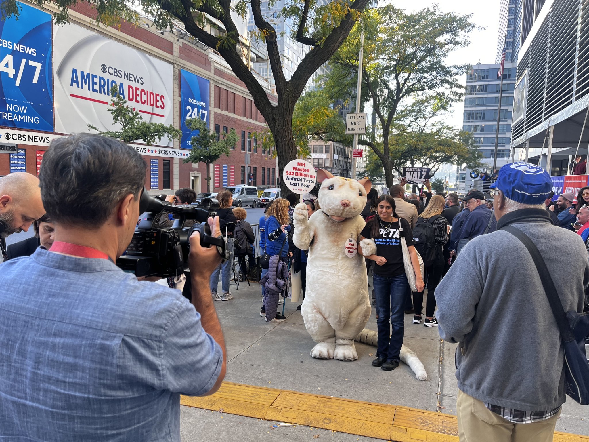 PETA Crashes the Trump-Harris Debate in Philadelphia | Photos