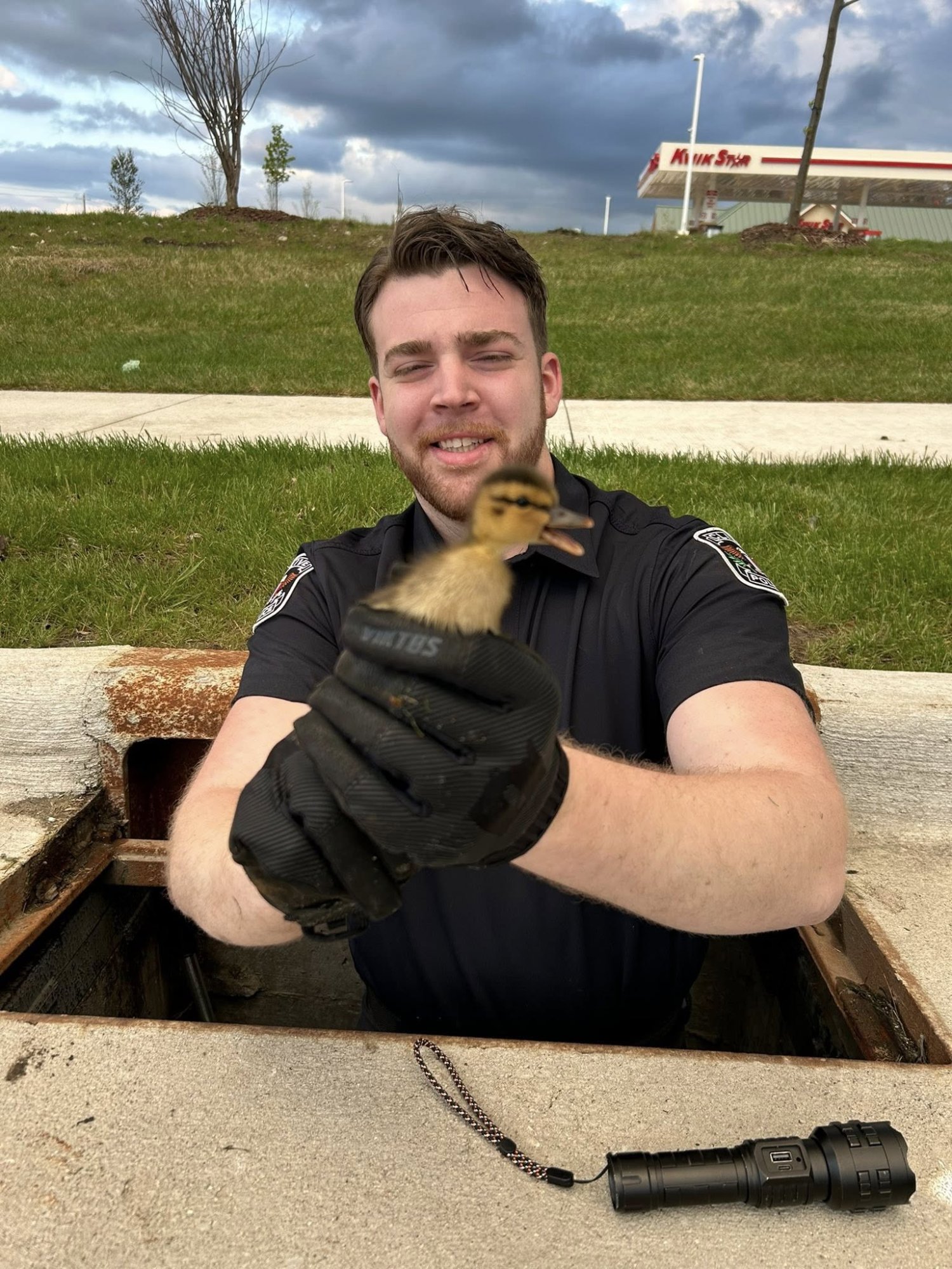Clive Police Department Nabs PETA Award for Saving Duckling Trapped in ...