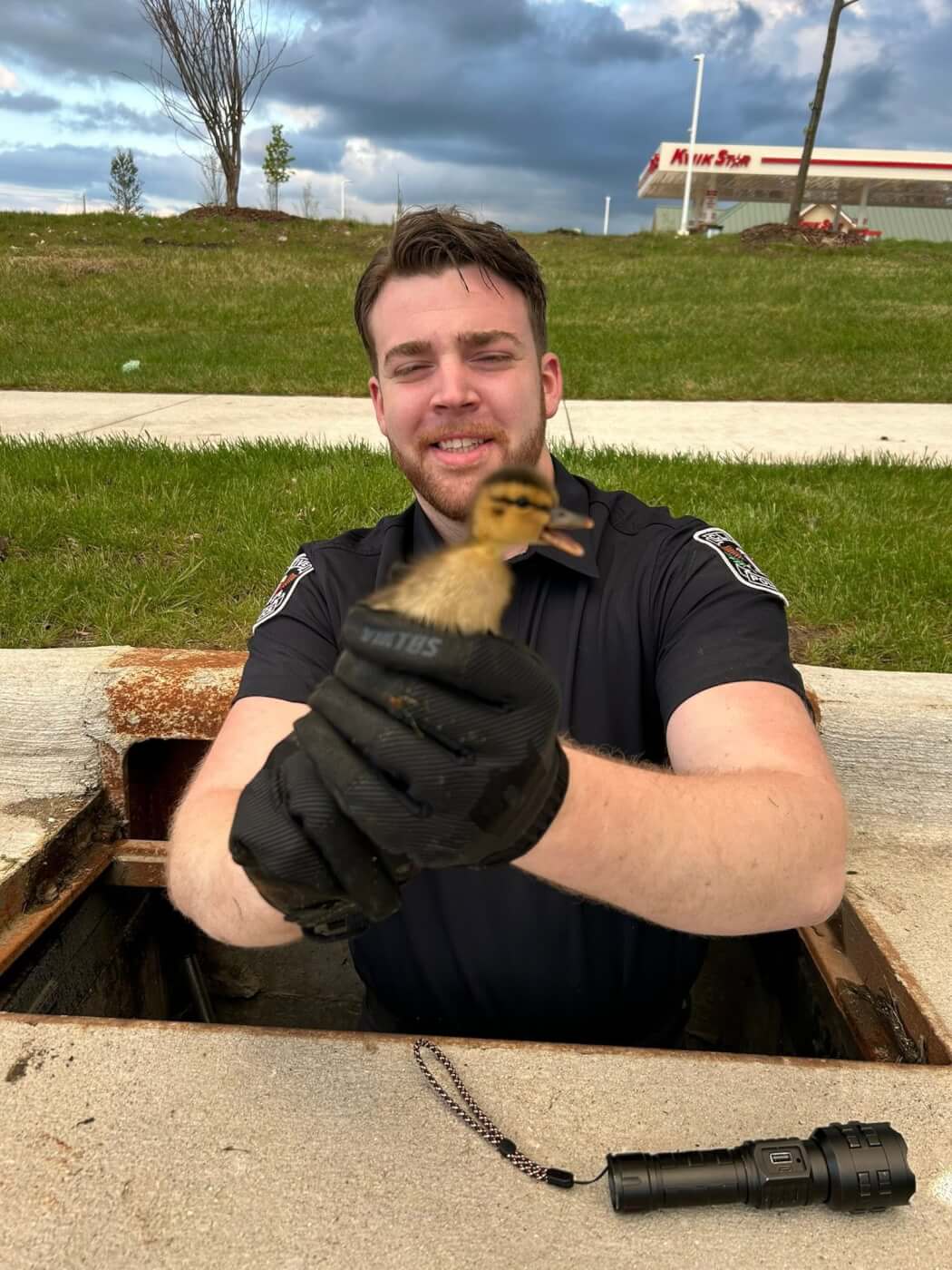 Clive Police Department Nabs PETA Award for Saving Duckling Trapped in ...