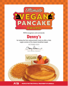 Denny’s Plant-Based Pancake Slam Earns PETA’s Ultimate Vegan Pancake ...
